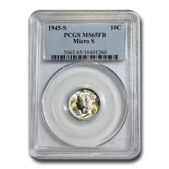 Buy 1945-S Mercury Dime MS-65 PCGS (FB, Micro S) | APMEX