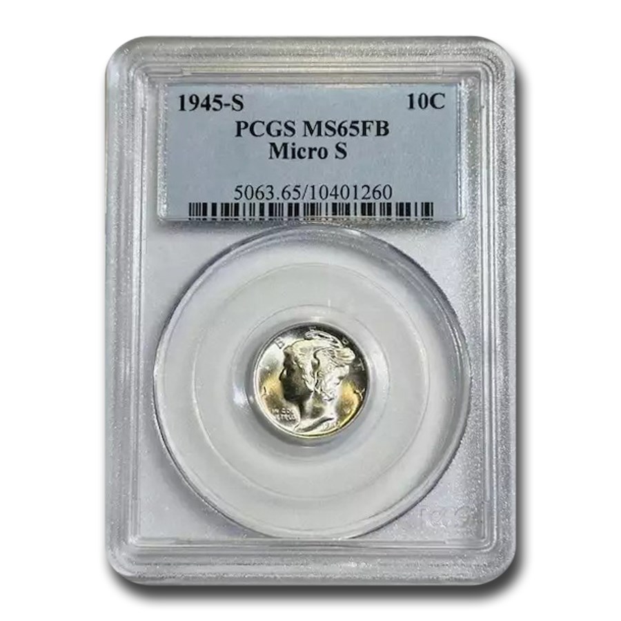 Buy 1945-S Mercury Dime MS-65 PCGS (FB, Micro S) | APMEX