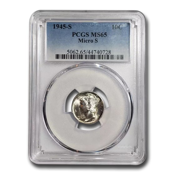 Buy 1945-S Mercury Dime MS-65 PCGS (Micro S) | APMEX