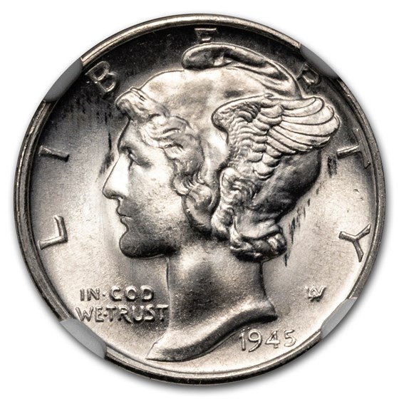 Buy 1945-S Mercury Dime MS-66 NGC CAC (Micro S) | APMEX