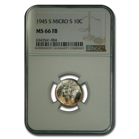 Buy 1945-S Mercury Dime MS-66 NGC (FB, Micro S) | APMEX