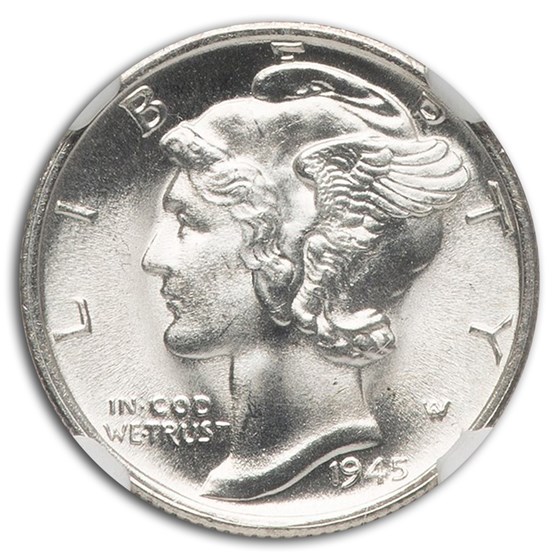 Buy 1945-S Mercury Dime MS-67+ NGC CAC (FB) | APMEX