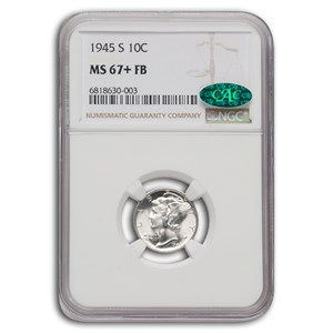 Buy 1945-S Mercury Dime MS-67+ NGC CAC (FB) | APMEX