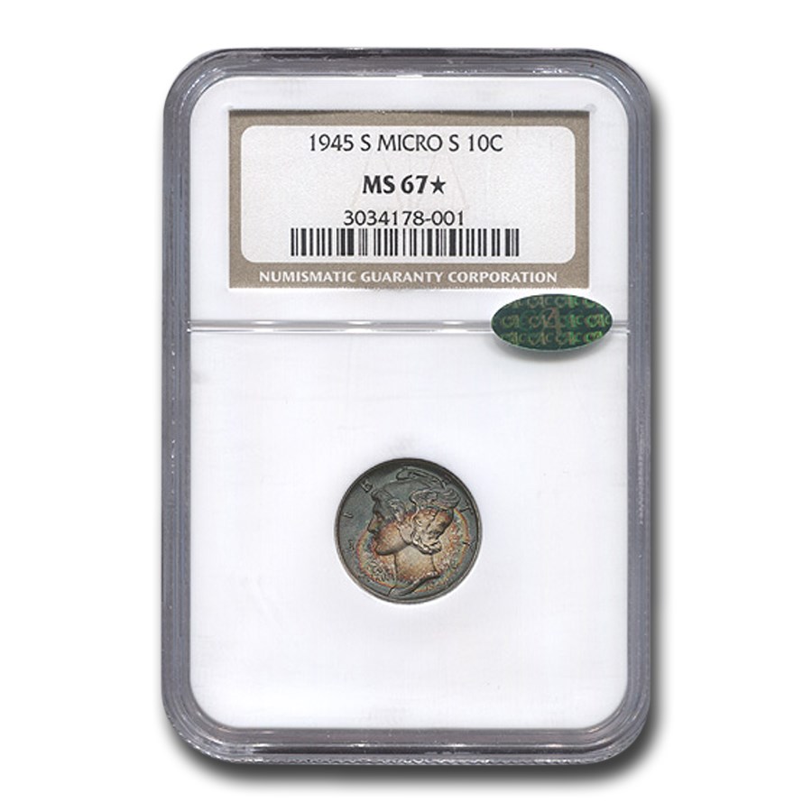 Buy 1945-S Mercury Dime MS-67* NGC CAC (Micro S) | APMEX