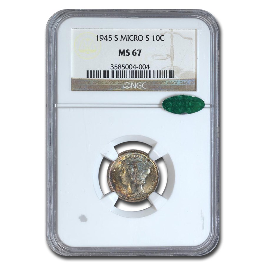 Buy 1945-S Mercury Dime MS-67 NGC CAC | APMEX