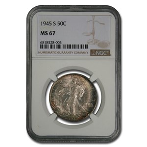 Buy 1945-S Walking Liberty Half Dollar MS-67 NGC | APMEX