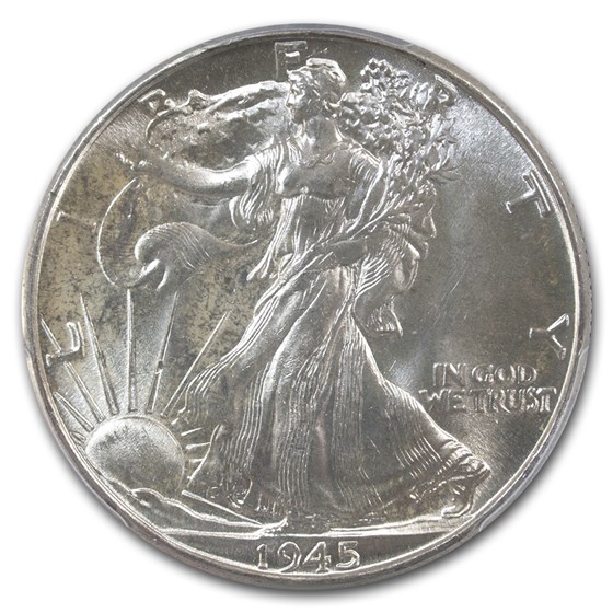 Buy 1945 Walking Liberty Half Dollar MS-66 PCGS CAC | APMEX