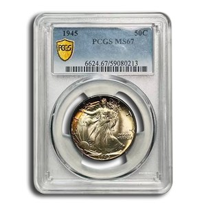 Buy 1945 Walking Liberty Half Dollar MS-67 PCGS | APMEX