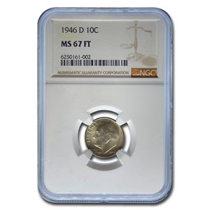 Buy 1946-D Roosevelt Dime MS-67 NGC (FT) | APMEX