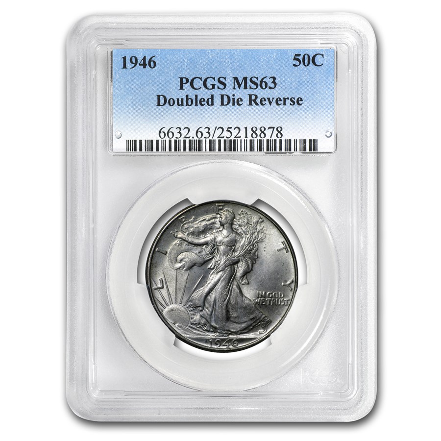 Buy 1946 Walking Liberty Half Dollar Doubled Die Reverse MS-63 PCGS | APMEX