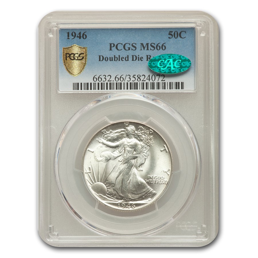 Buy 1946 Walking Liberty Half Dollar MS-66 PCGS CAC (Doubled Die Rev) | APMEX