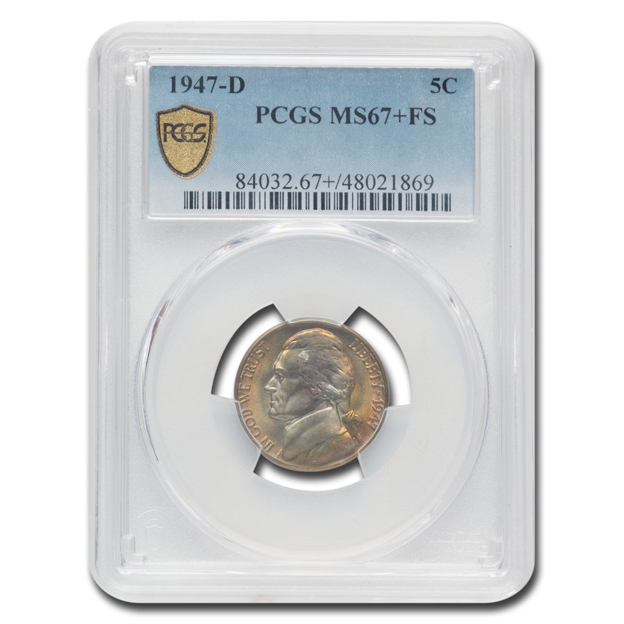 1947-D Jefferson Nickel MS-67+ PCGS (FS)
