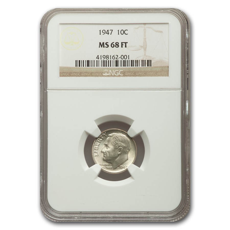 Buy 1947 Roosevelt Dime MS-68 NGC (Full Torch) | APMEX