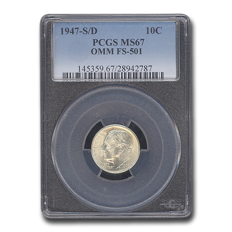 Buy 1947-S/D Roosevelt Dime MS-67 PCGS (OMM FS-501) | APMEX