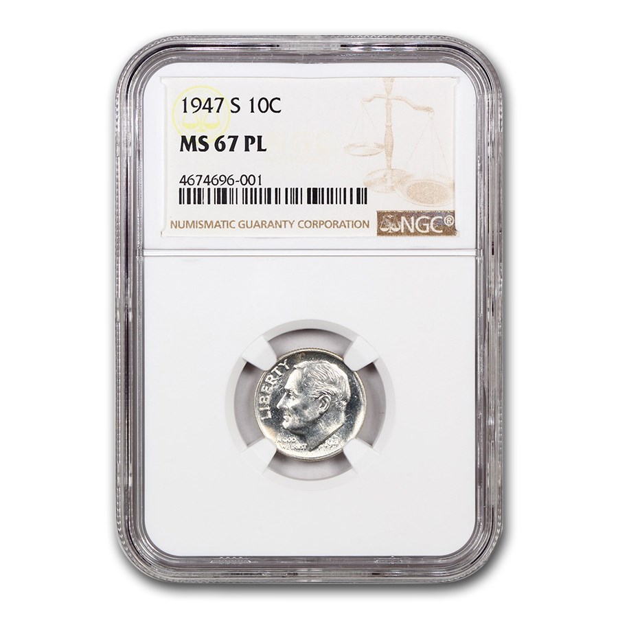 Buy 1947-S Roosevelt Dime MS-67 NGC PL | APMEX
