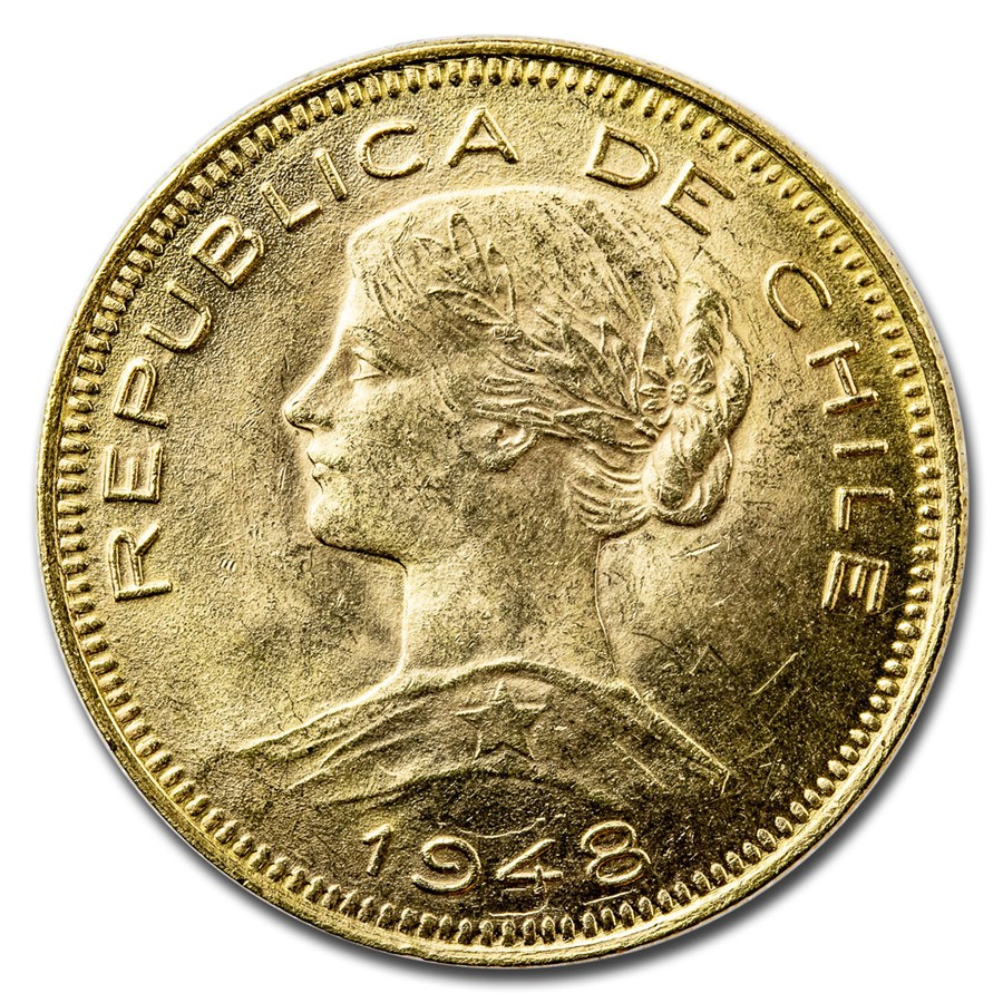 Buy 1948 Chile Gold 100 Pesos BU | APMEX
