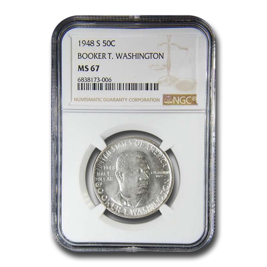 Buy 1948-S Booker T. Washington Half Dollar MS-67 NGC | APMEX