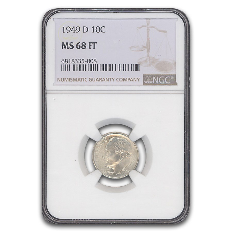 Buy 1949-D Roosevelt Dime MS-68 NGC (FT) | APMEX