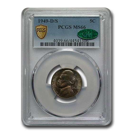 Buy 1949-D/S Jefferson Nickel MS-66 PCGS CAC | APMEX