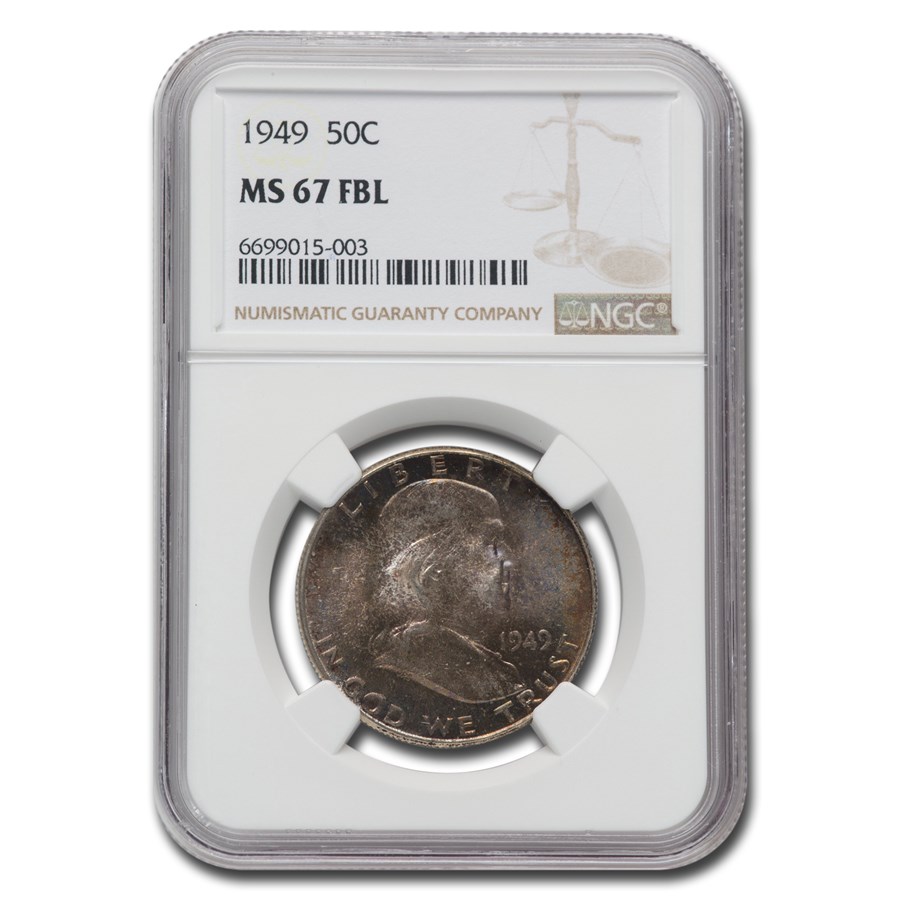 1949 Franklin Half Dollar MS-67 NGC (FBL)