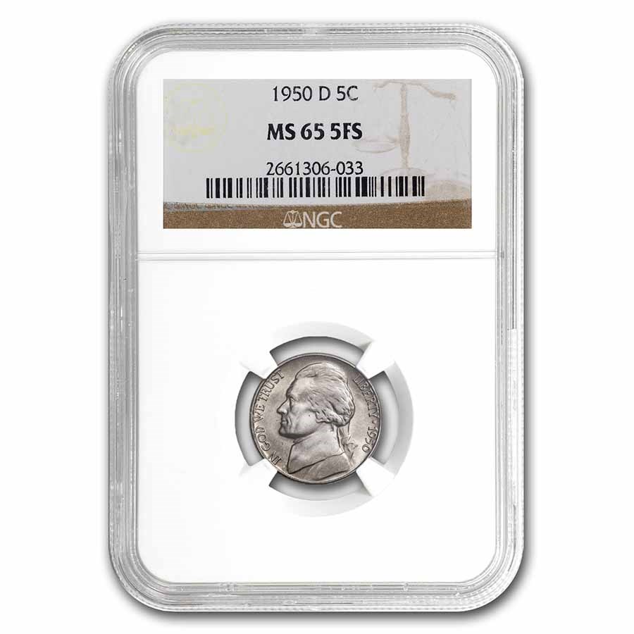 Buy 1950-D Jefferson Nickel MS-65 NGC (Full Steps) | APMEX