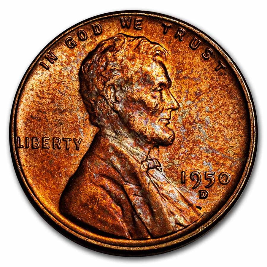 Buy 1950-D Lincoln Cent BU (Red/Brown) | APMEX