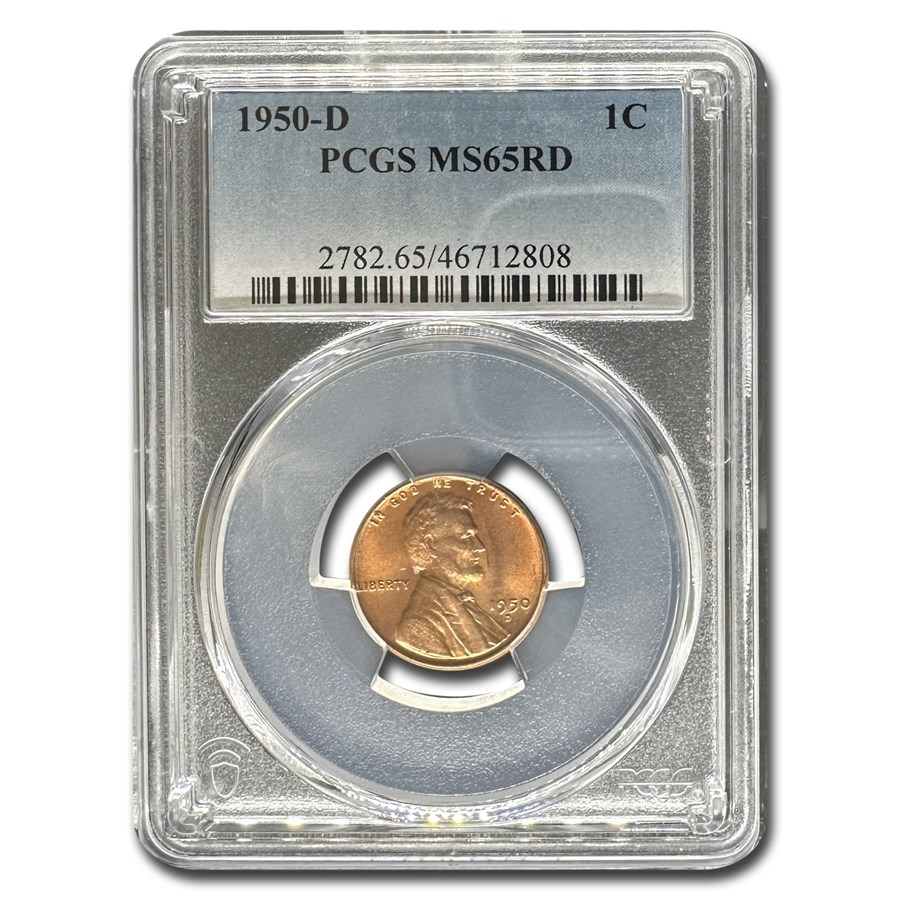 Buy 1950-D Lincoln Cent MS-65 PCGS (Red) | APMEX