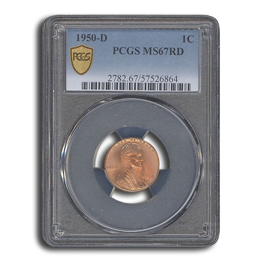 Buy 1950-D Lincoln Cent MS-67 PCGS (Red) | APMEX