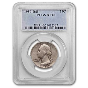 Buy 1950-D/S Washington Quarter XF-45 PCGS | APMEX