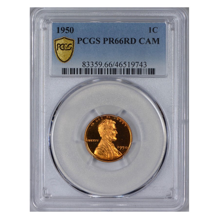 Buy 1950 Lincoln Cent PR-66 Cameo PCGS (Red) | APMEX
