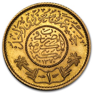 Buy 1950 Saudi Arabia Gold Guinea (AGW .2354, Off Quality) | APMEX
