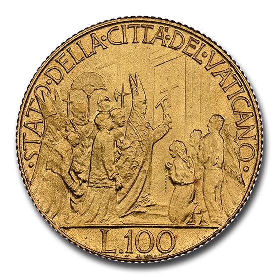 Buy 1950 Vatican City Gold 100 Lire Pope Pius XII MS-65 NGC | APMEX
