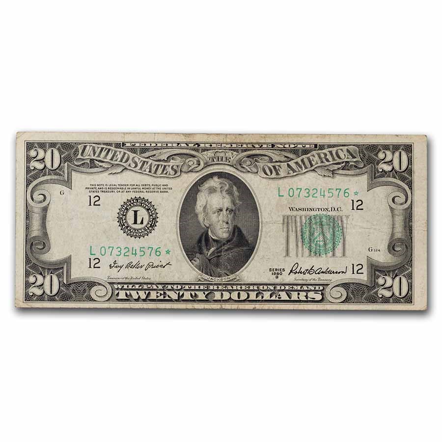 Buy 1950s $20 FRN VG/VF Star Notes | APMEX