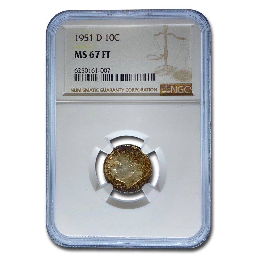 Buy 1951-D Roosevelt Dime MS-67 NGC (Full Torch) | APMEX