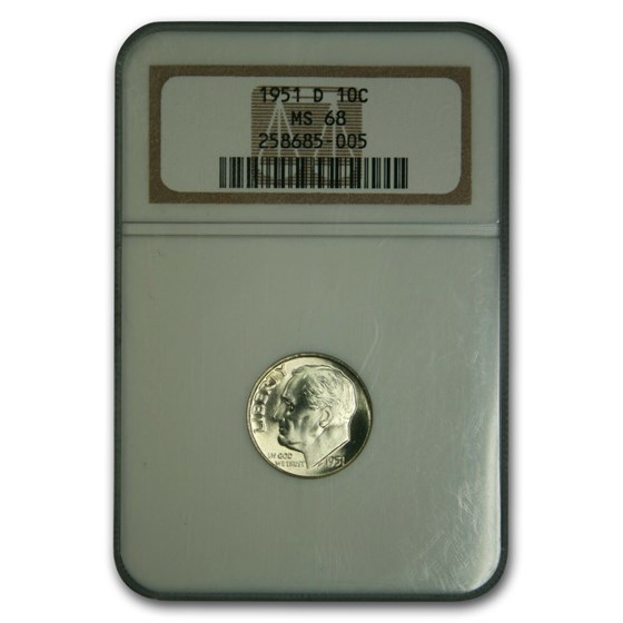 Buy 1951-D Roosevelt Dime MS-68 NGC | APMEX