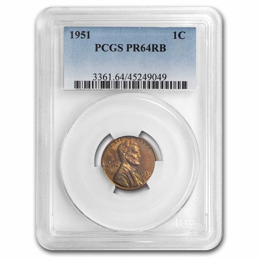 1951 Lincoln Cent PR-64 PCGS (Red/Brown)
