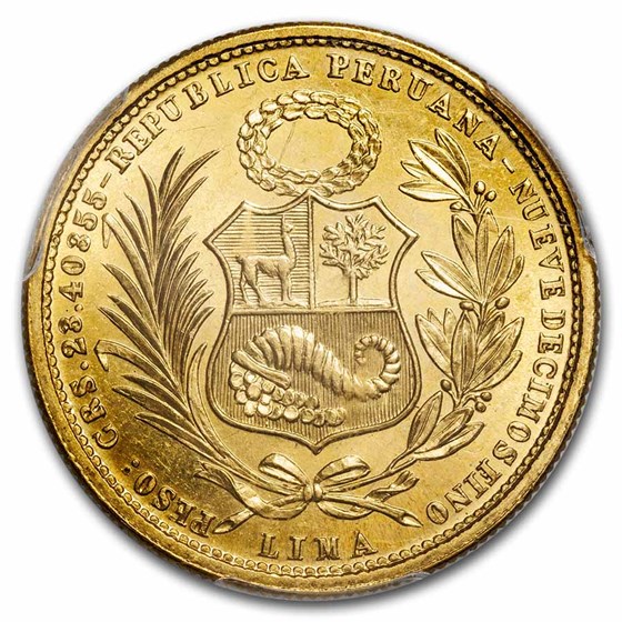 Buy 1951 Peru Gold 50 Soles Liberty MS-62 PCGS | APMEX