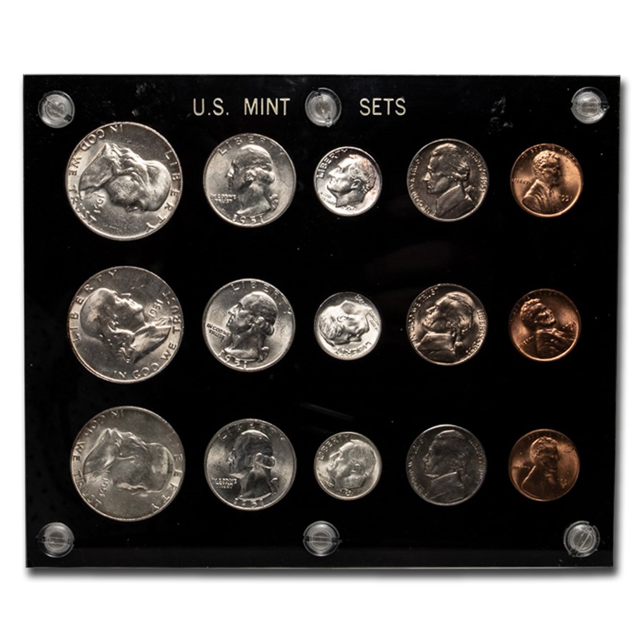 Buy 1951 U.S. Double Mint Set (Half set/15 coins in Plastic Holder) | APMEX