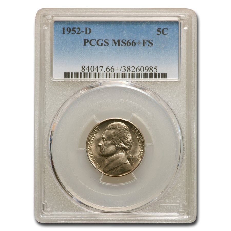 Buy 1952-D Jefferson Nickel MS-66+ PCGS (FS) | APMEX