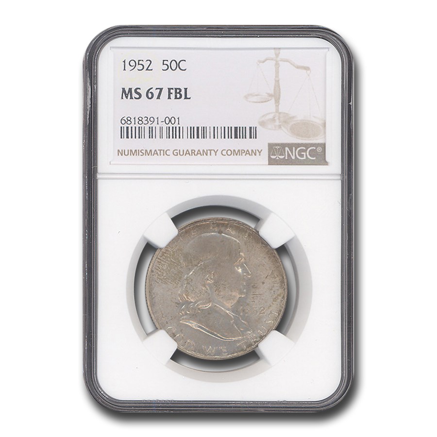 1952 Franklin Half Dollar MS-67 NGC (FBL)