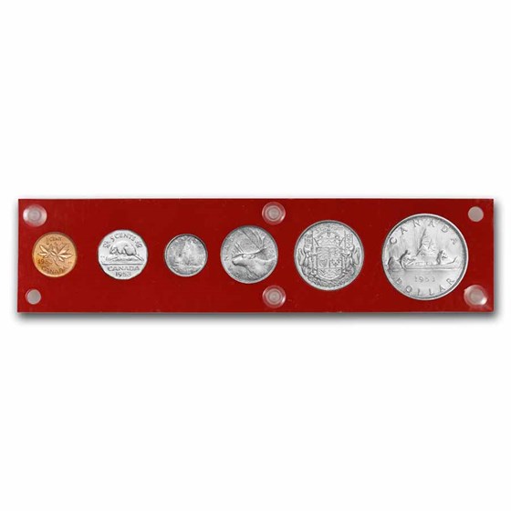 Buy 1953 Canada 6-Coin Silver Type Set (1.11 ASW) | APMEX