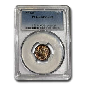 1953-D Roosevelt Dime MS-66 PCGS (FB)