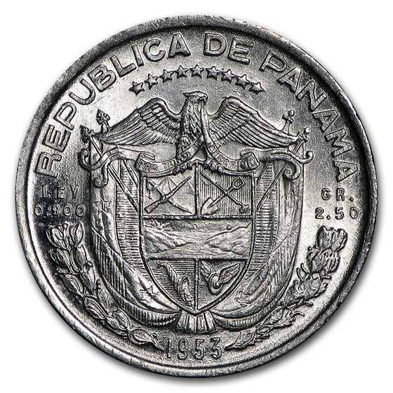 Buy 1953 Panama Silver 1/10 Balboa BU | APMEX