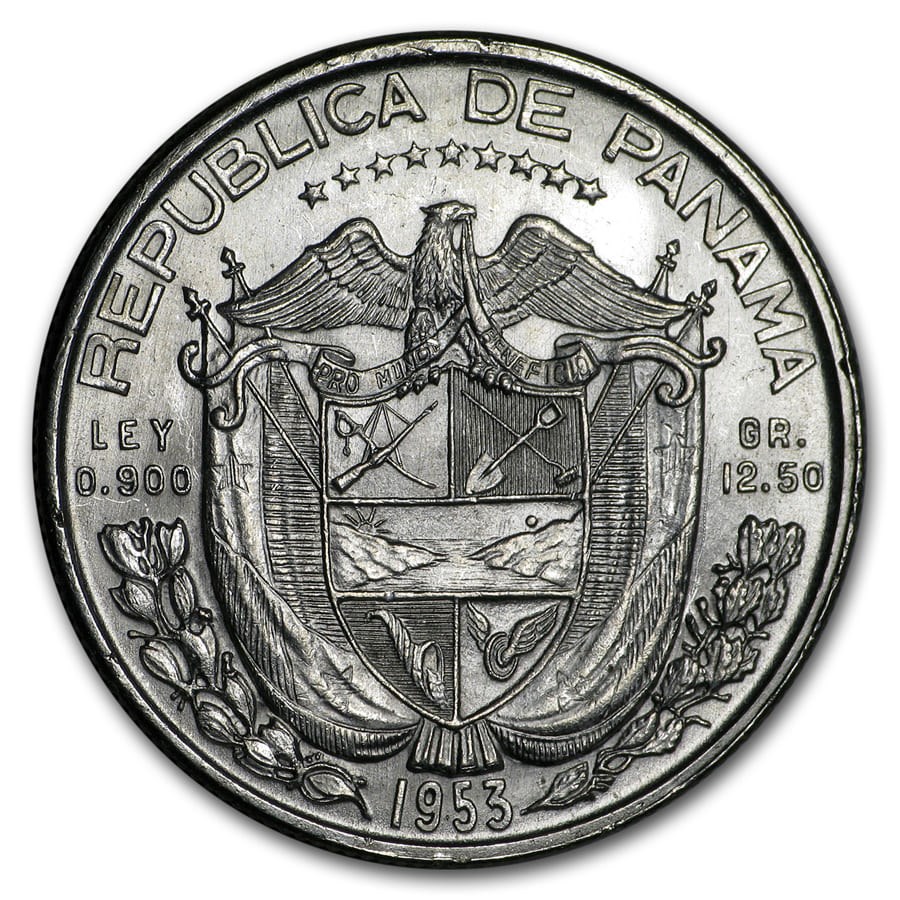 Buy 1953 Panama Silver 1/2 Balboa BU | APMEX