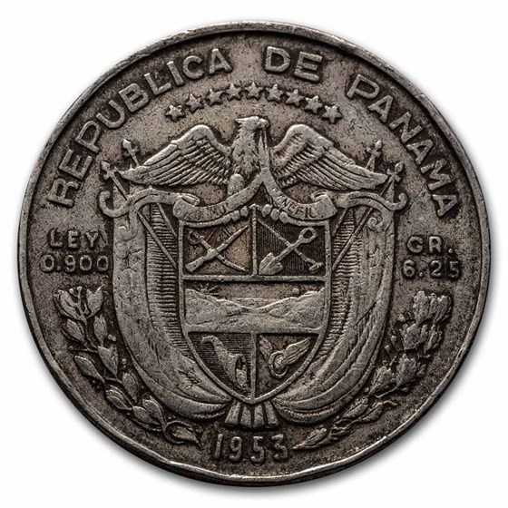 Buy 1953 Panama Silver 1/4 Balboa Avg Circ | APMEX