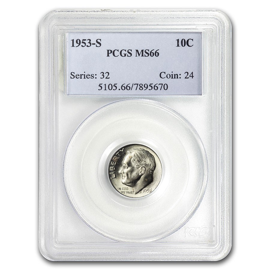 Buy 1953-S Roosevelt Dime MS-66 PCGS | APMEX