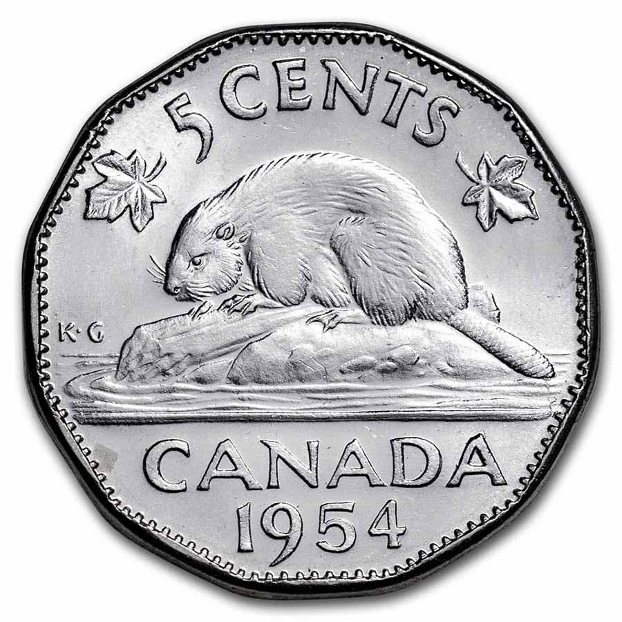 Buy 1954 Canada 5 Cents Elizabeth II BU | APMEX