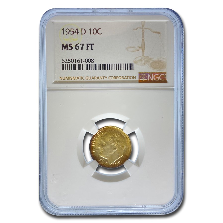 Buy 1954-D Roosevelt Dime MS-67 NGC (FT) | APMEX