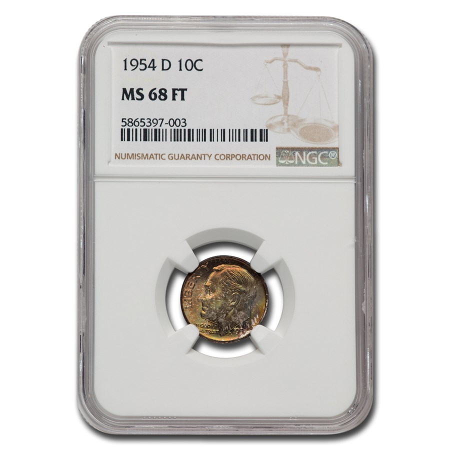 1954-D Roosevelt Dime MS-68 NGC (FT)