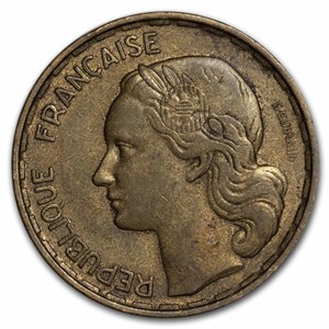 1954 French Fourth Republic CU-AI 50 Franc XF